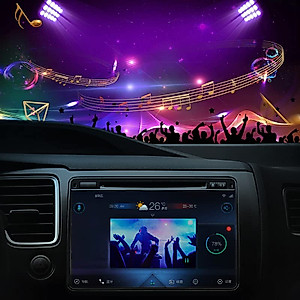 Qiilu Car Speaker, 1 Pair 12V Car Audio Tweeter 500W Square Tweeters for Car Audio