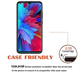 beukei (3 Pack) Compatible for Xiaomi Redmi Note 8 Pro Tempered Glass Screen Protector (6.53 inches), Glass with 9H Hardness, with Lifetime Replacement Warranty,(Not Fit for Redmi Note 8/Redmi 8)