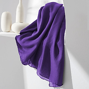 MissShorthair Womens Solid Color Scarfs Long Lightweight Scarf for Women Large Sheer Wrap Shawl