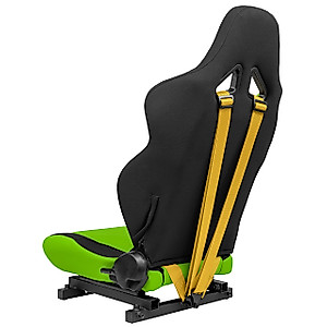 OpenWheeler Racing and Flight Simulation Cockpit Four Point Harness. Virtual Reality add-on. Yellow