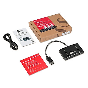 SIIG DisplayPort 1.4 Multiport MST Hub Video Splitter 4K60Hz - DisplayPort Splitter 2X DP, 1x HDMI, DP Multiple Monitor Adapter Not for MacOS(CE-DP0N11-S1)