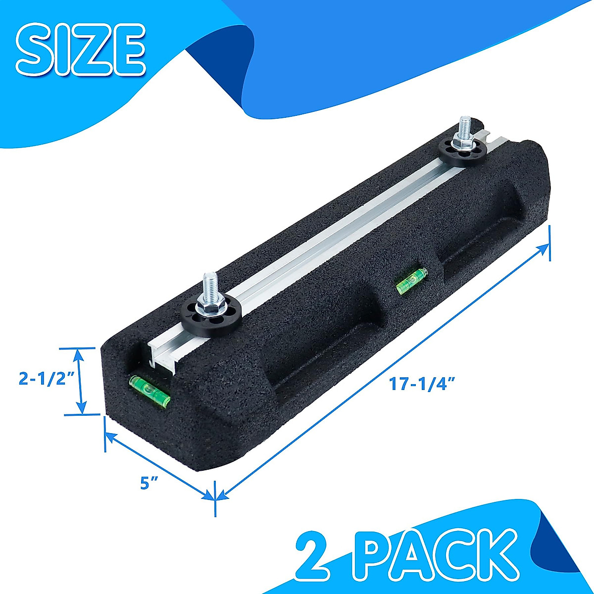 Air Jade Floor Mounting Base Kit for Ductless Mini Split Air Conditioner Condensers, Rubber Anti-Vibration Isolator Mount, Support Up to 1100 lbs, 9,000-36,000 BTU