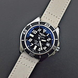 Archer Watch Straps - Canvas Quick Release Watch Bands (Alabaster, 18mm)