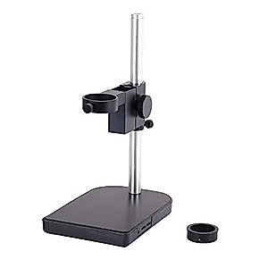 HAYEAR Lab Bracket Industry Stereo Digital Microscope Platform Camera Table Stand 50mm and 40mm Dual Ring Holder Gear