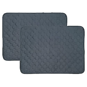 Fhiny 2 PCS Guinea Pig Cage Liner, Washable Guinea Pig Bedding Reusable Small Animal Pee Pads Waterproof Bedding Liners for Rabbit Ferret Chinchilla Kitten Puppy (Medium - 27.5'' x 19.6'' - 2 Pack)