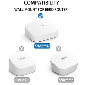 𝗛𝘂𝗮𝗳𝗹𝘆 2Pcs Screwless Wall Mount Bracket for Eero Pro 6 Wifi, VHB Stick On Holder, Strong Adhesive Holder, No Tools No Drilling No Hole