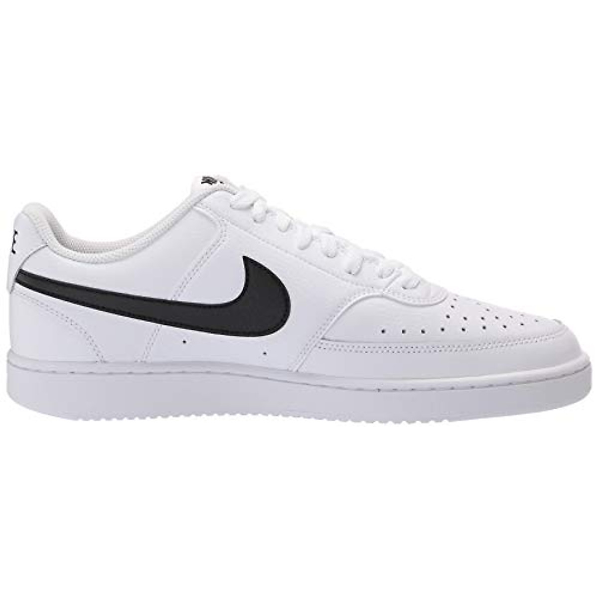 Nike Men's Court Vision Low Sneaker, White/Blackwhite, 10.5 Regular US
