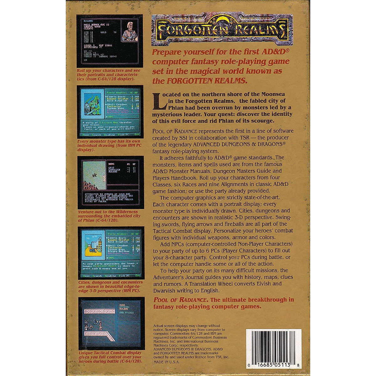 Pool of Radiance - Commodore 64