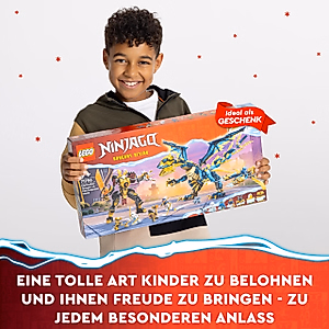 LEGO 71796 Ninjago The Elemental Dragon Against Empress' Robot Large Construction Toy for Christmas, with Figures and 6 Ninja Minifigures, Collectible Set, Kids Gift