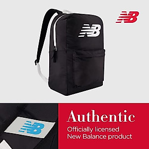 Concept One New Balance Backpack, Daypack Small Travel Bag for Men and Women, Black, 17 Inch