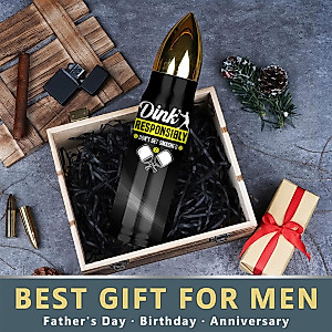 NAMRIST Dink Responsibly Pickleball Bullet Tumbler 17oz Stainless Steel Vacuum Insulated Sports Tumblers Double Wall Women Men Travel Cup Gifts for Dad Husband Boyfriends