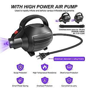 AWSUM 4ft L x 3ft Diam Gymnastics Air Roller Tumbling Mat Barrel Backbend Trainer for Gym Inflatable equipment with Electric Pump