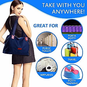 NEAGLORY 100 Pack Disposable Plastic Toilet Seat Cover Waterproof and Non Slip Individually Wrapped, for Travel, Toilet Seat Protectors for Toddler Potty Training, Pregnant Mom, Adult