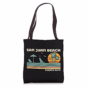 Vintage Retro Family Vacation Puerto Rico San Juan Beach Tote Bag