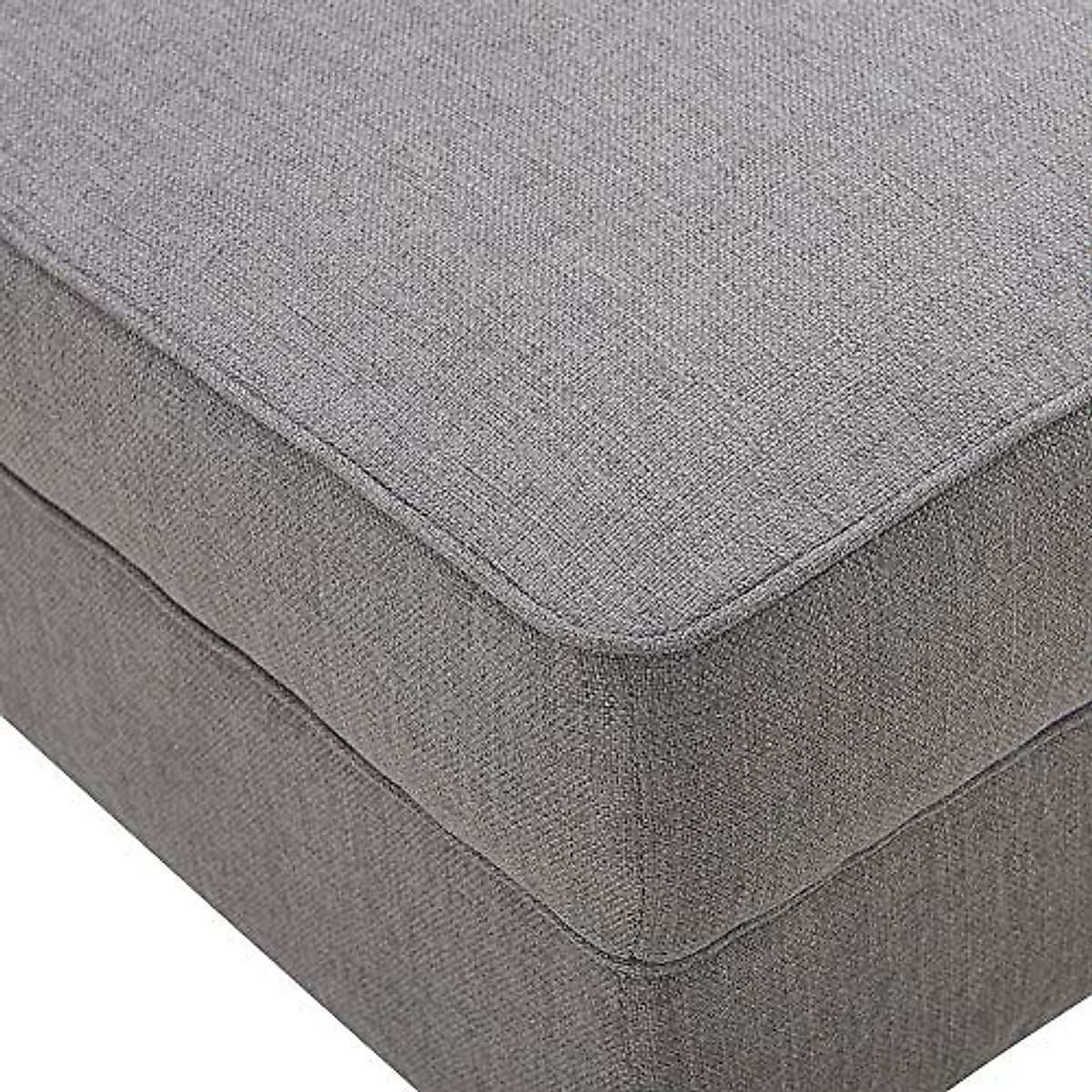 Serta Copenhagen Accent Chair Button Tufted Backrest, Sinuous Spring Seat Cushion, Rubberwood Legs, Upholstery for Living Room, Bedroom and Small Spaces, Polyester Woven Fabric, Modern Gray