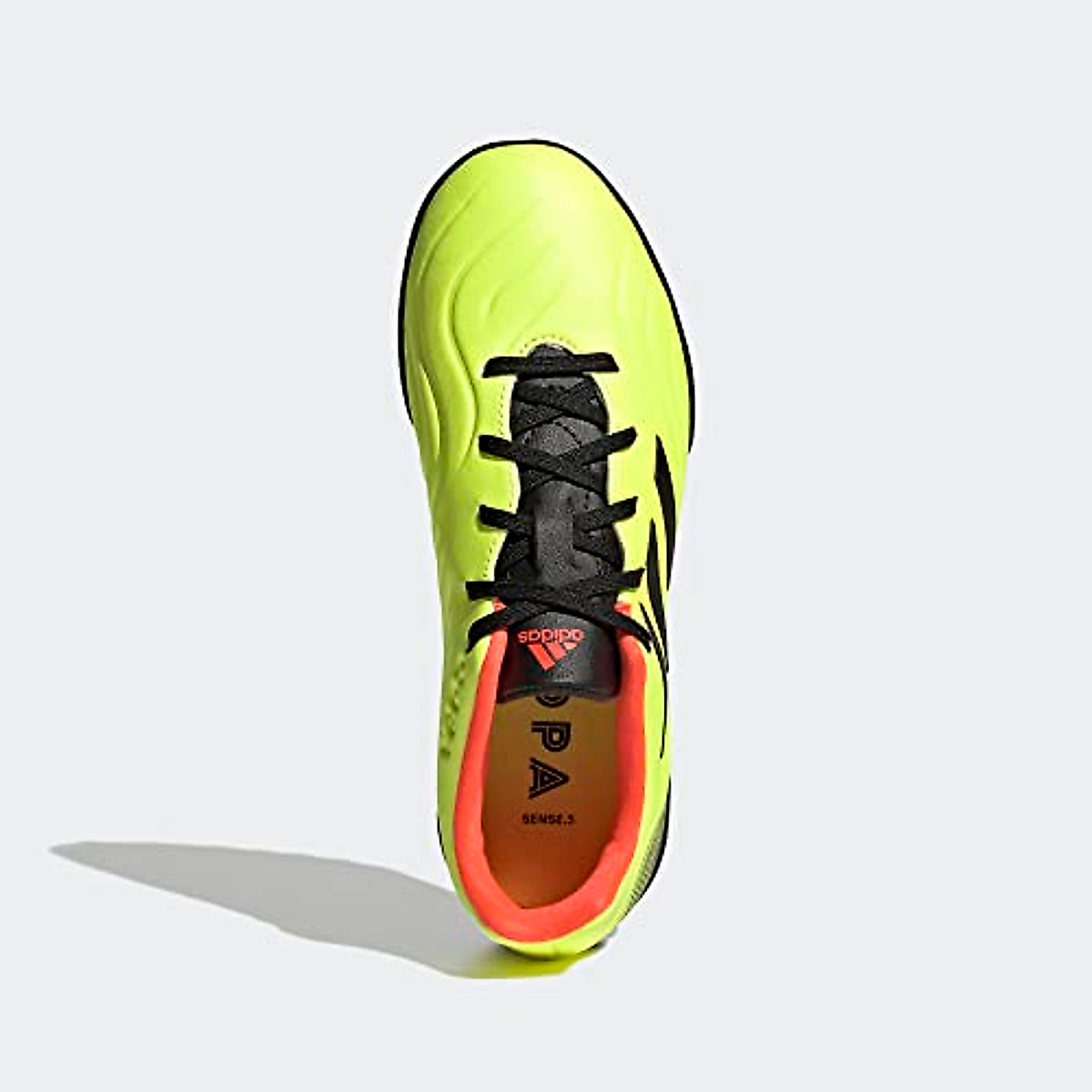 adidas Copa Sense.3 Turf Soccer Shoe, Team Solar Yellow/Black/Solar Red, 4.5 US Unisex Big Kid