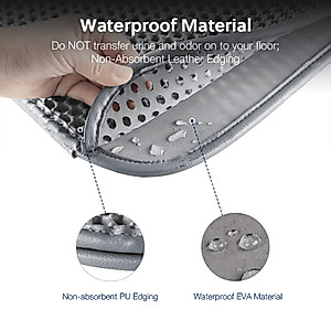 WePet Cat Litter Mat, Kitty Litter Trapping Mat, Honeycomb Double Layer Mats, No Phthalate, Urine Waterproof, Easy Clean, Scatter Control, Catcher Litter Tray Box Rug Carpet