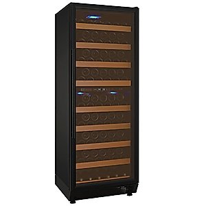 Allavino 24" Wide Vite II Tru-Vino 99 Bottle Dual Zone Black Right Hinge Wine Refrigerator