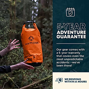 Earth Pak Waterproof Dry Bag - Roll Top Waterproof Backpack Sack Keeps Gear Dry for Kayaking, Beach, Rafting, Boating, Hiking, Camping and Fishing with Waterproof Phone Case