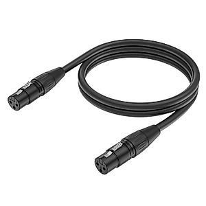 Yinker XLR Female to Female Cable, 3 Pin XLR Female to Female Microphone Mic Cord for Audio and Sound Equipments(5ft/1.5m,1pack)