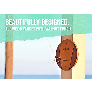 Triumph Sports Viva Sol Premium Bamboo Walnut Finish Hook and Ring Target Game for Use Indoors and Outdoors , 8.00 x 8.00 x 1.00"