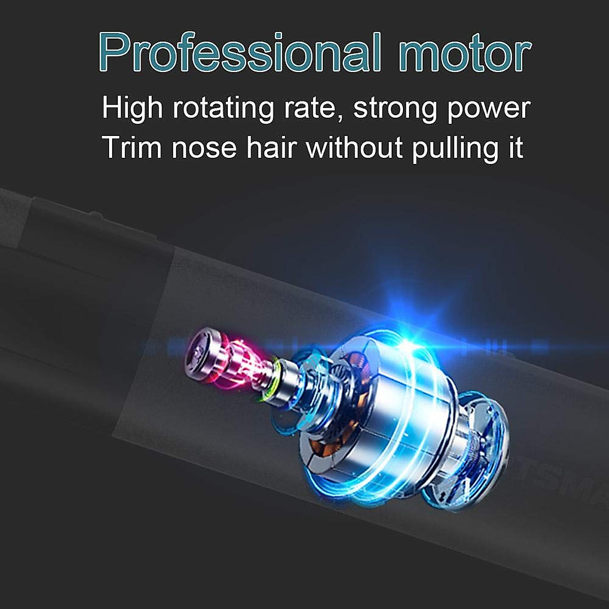 Valentine's Day Carnival Nose Hair Trimmer, Electric Nose Hair Trimmer Portable Nasal Hair Shaver Cutting Machine, USB Charging, Low Noise (Gray)