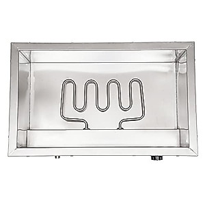 3-Pan Electric Commercial Food Warmer Steamer, 110V 850W Stainless Steel Bain-Marie Buffet Countertop Buffet Steamer Steam Table Wet Heat (3-pan)