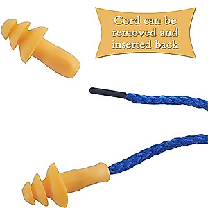 GXXMEI 100 Pairs Corded Ear Plugs Reusable Silicone Earplugs with String Banded Ear Plug Sleep Noise Cancelling for Hearing Protection