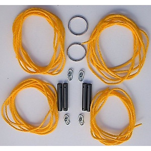 Home Court Portable Set Guy Line Rope Sets (Yellow, Pull-up Style Ropes)