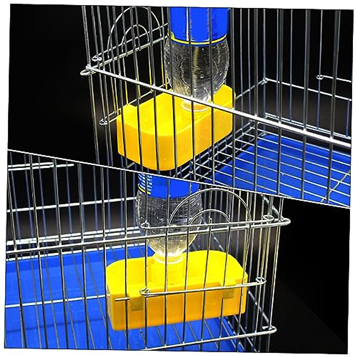 BESPORTBLE 2pcs Water Guide Bird Waterer Bunny Water Dispenser Bird Feeding Tool Water Holder for Parrot Pet Bird Water Dispenser Parrot Cage Parrot Supplies Bird Water Feeder Yellow Plastic