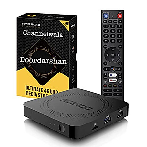 2023 Doordarshan TVPLUS PRO Sword 4K UHD IPTV Box Bluetooth Remote and Stalker Player & M3U Player & Recoding Capability with Dual Band 5G WiFi