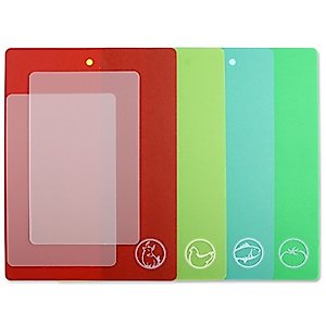 Dexas Chopmat Flexible Cutting Board (Set of 6), Multicolor