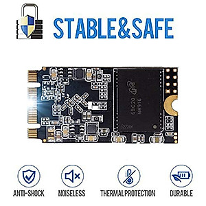 SSD SATA M.2 2242 500GB Dogfish Ngff Internal Solid State Drive High Performance Hard Drive for Desktop Laptop SATA III 6Gb/s (500GB, M.2-2242)