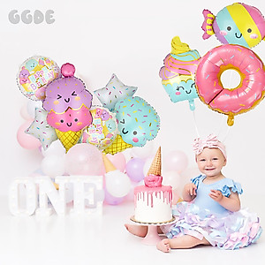 Ice Cream Balloons Donut Candy Ice Cream Themed Baby Shower Kids Sweet Summer Ice Cream Birthday Party Decor 9 Pcs