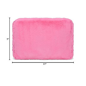 iscream Mood Meter Fur & Fleece 11" x 7" Pillow with Embroidered Accents