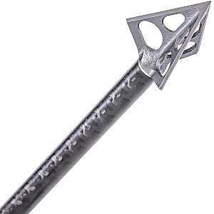 Muzzy One 100 Grain Machined Stainless Steel Ferrule 3-Blade Archery Crossbow Broadhead, 3-Pack, Silver, One Size
