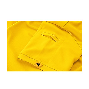 LLdress Yellow Polo Shirts for Men - Summer Casual Short Sleeve - Mens Collared Pullover Golf Shirts, M
