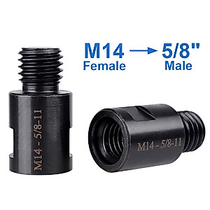 Wolfride M14 to 5/8" Angle Grinder Attachment Adapter M14 female to 5/8-11 male adapter (2 Pcs)