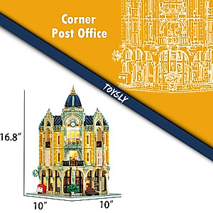 TOYSLY Street Corner Post Office MOC Building Blocks and Engineering Toy, Construction Set to Build, Model Set and Assembly Toy for Teens and Adult 4004Pieces
