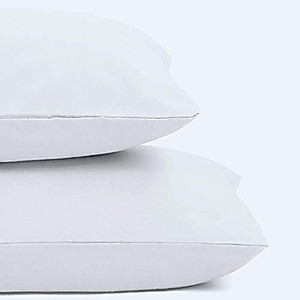 Toddler Pillowcases 12x16 Fits Pillows Sized 12x16 Baby Pillowcase Giza Cotton Pack of 2 Pillow Shams for Kids Pillowcase 12x16 Travel Pillow Case Covers 12X16, White