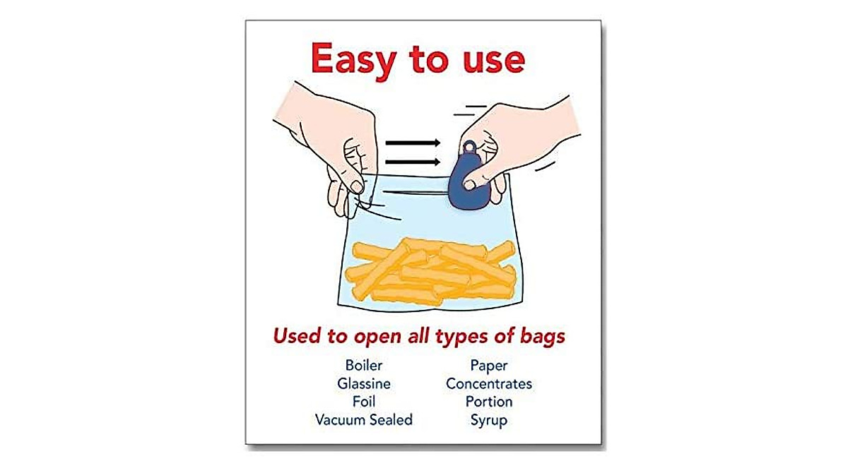 6 Pack Viper Bag Opener Blue - Easy, Safe Kitchen Gadget