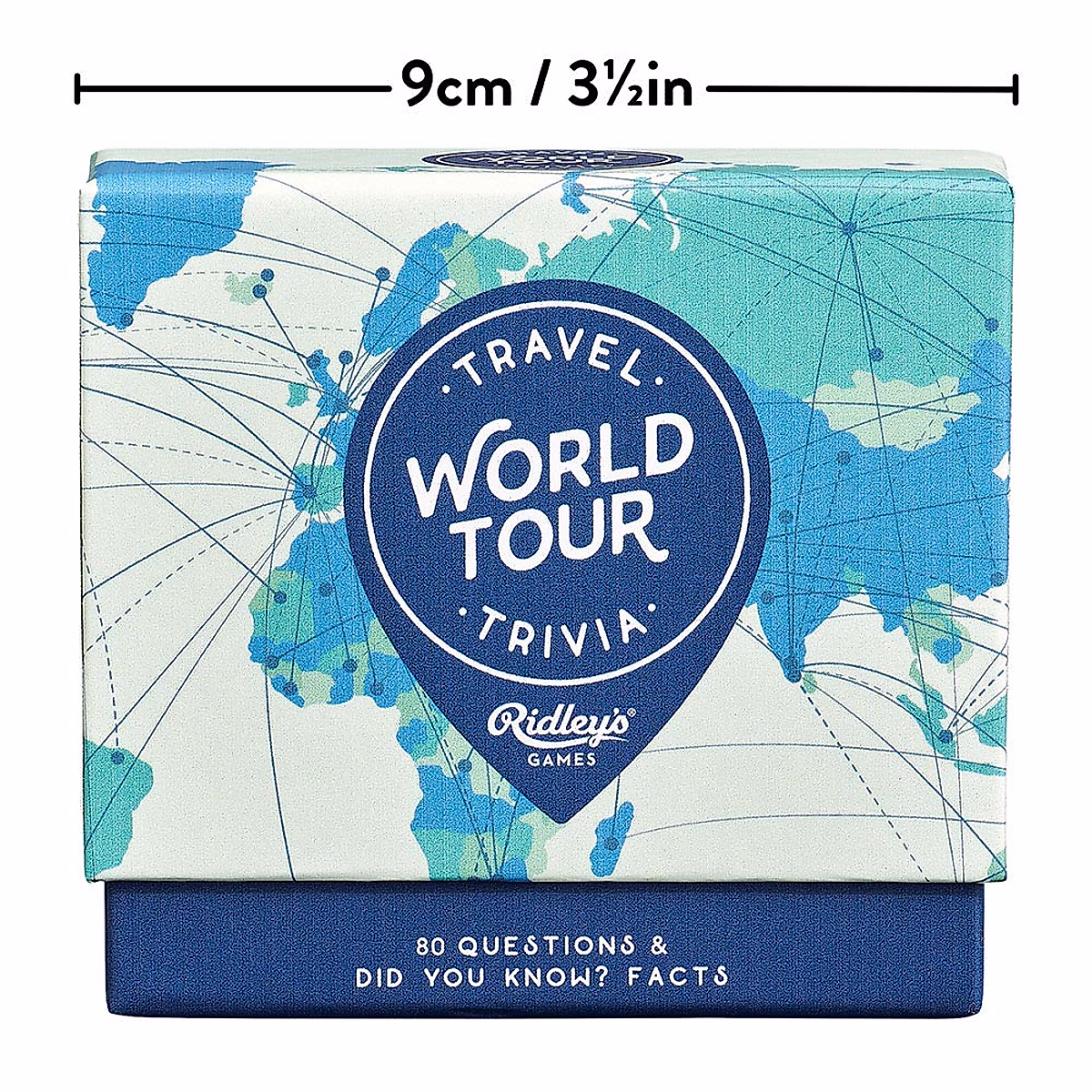 Ridley's World Tour Travel Trivia Card Game – Trivia Game for Adults and Kids – 2+ Players – Includes 80 Questions and Bonus Facts – Fun Quiz Cards, Makes a Great Gift, 1 ea