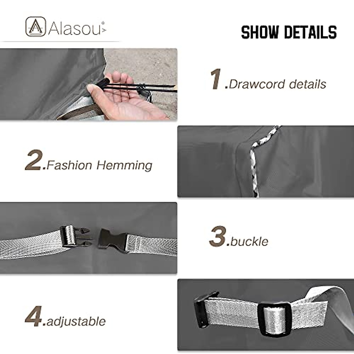 Cooler Cart Cover Fits 80 Quart Rolling Coolers,Waterproof Outdoor Patio Cooler Cover,43" L x 22" W x 32" H, Gray