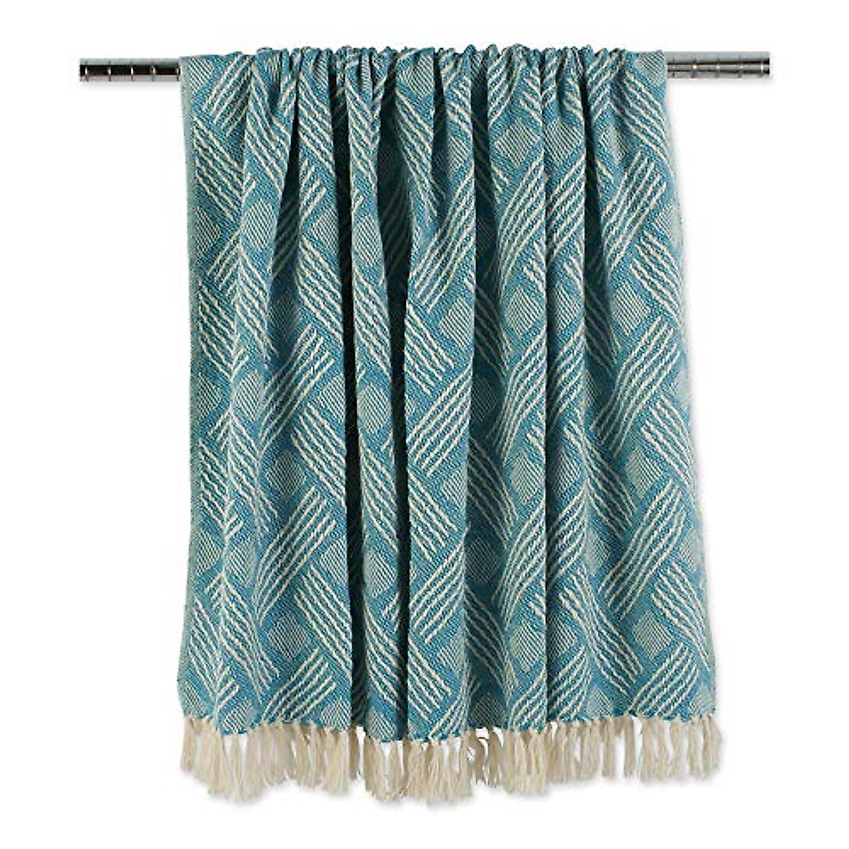 DII Transitional, Basketweave Woven Throw, 50x60, Teal