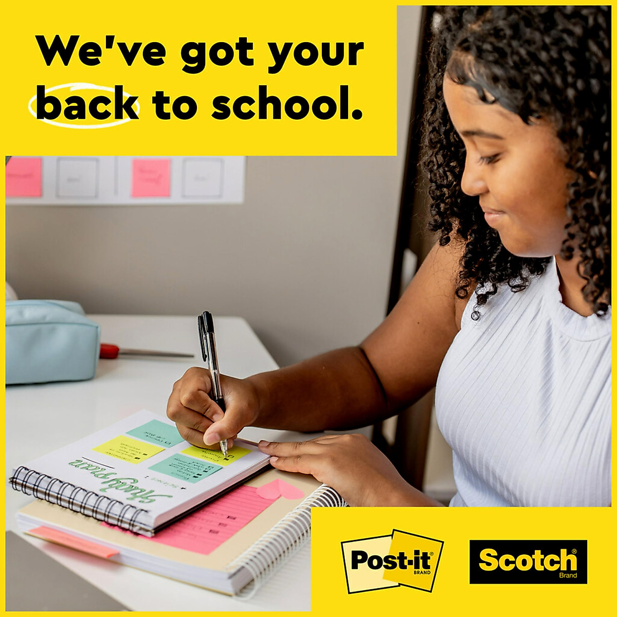 Post-it Super Sticky Pop-up Notes, 4 in x 4 in, 5 Pads, 2x the Sticking Power, Canary Yellow, Recyclable (R440-YWSS)