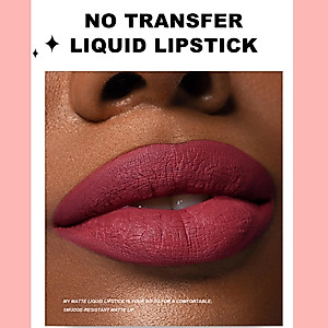 UCANBE 8Pcs/Set Velvet Matte Liquid Lipstick Makeup Lip Stick Classic Waterproof Long Lasting Smooth Soft Reach Colors Full Lips Gloss For Women Gift Sets (Set B)