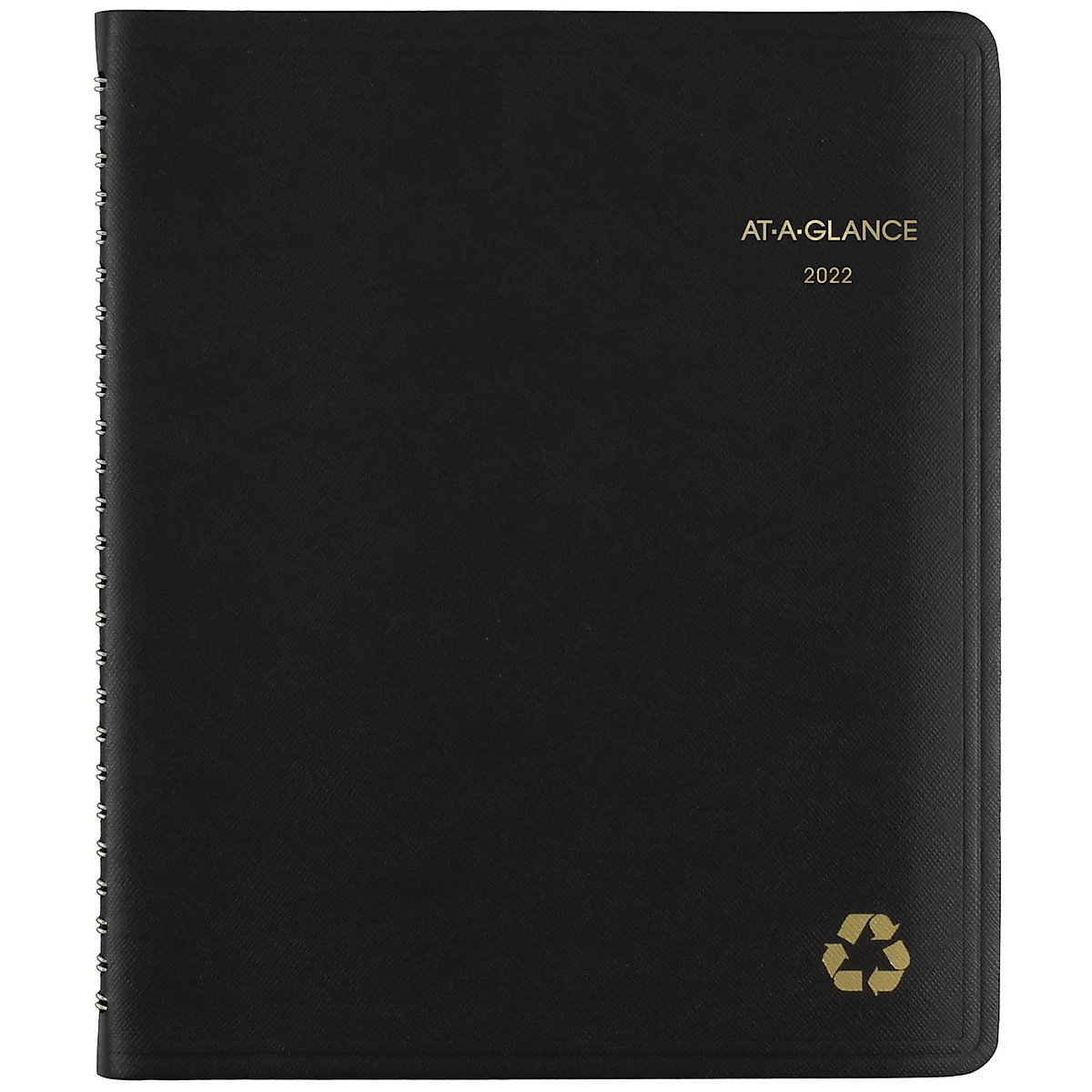 AT-A-GLANCE 2022 Weekly & Monthly Appointment Book & Planner by AT-A-GLANCE, 7" x 8-3/4", Medium, Recycled, Black (70951G05)