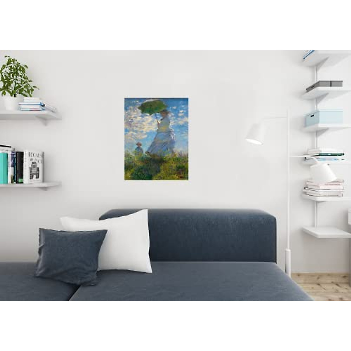 Claude Monet Woman with a Parasol Madame Monet and Her Son Impressionist Art Posters Claude Monet Prints Landscape Painting Claude Monet Canvas Wall Art French Cool Wall Decor Art Print Poster 24x36