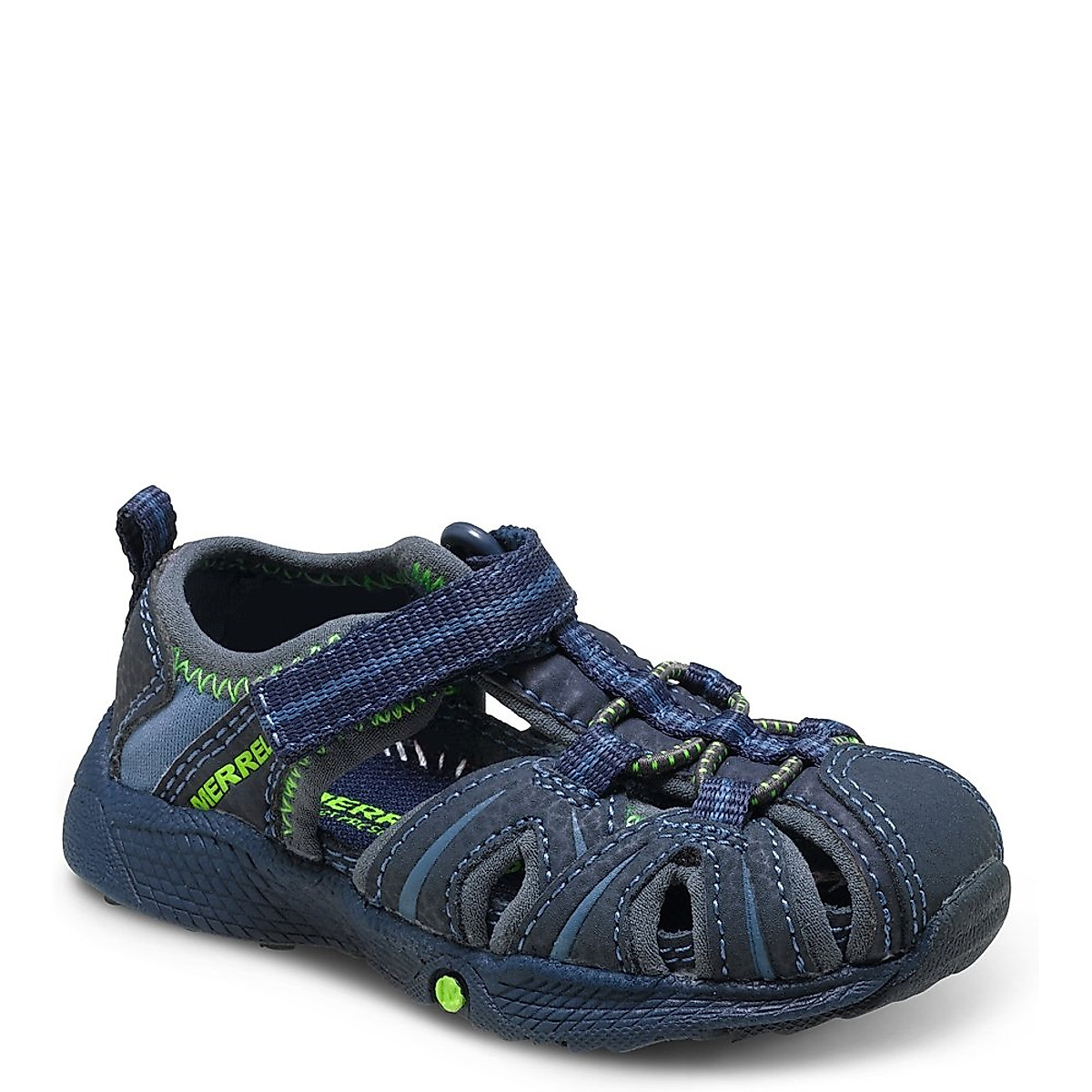 Merrell Hydro Sport Sandal, Navy/Green, 2 US Unisex Little Kid