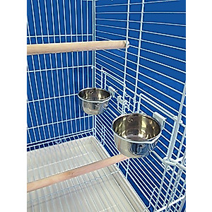 Large 57-Inch Open Square Plays Top Parrot Lovebird Cockatiel Cockatiels Parakeets Cage with Removable Rolling Stand